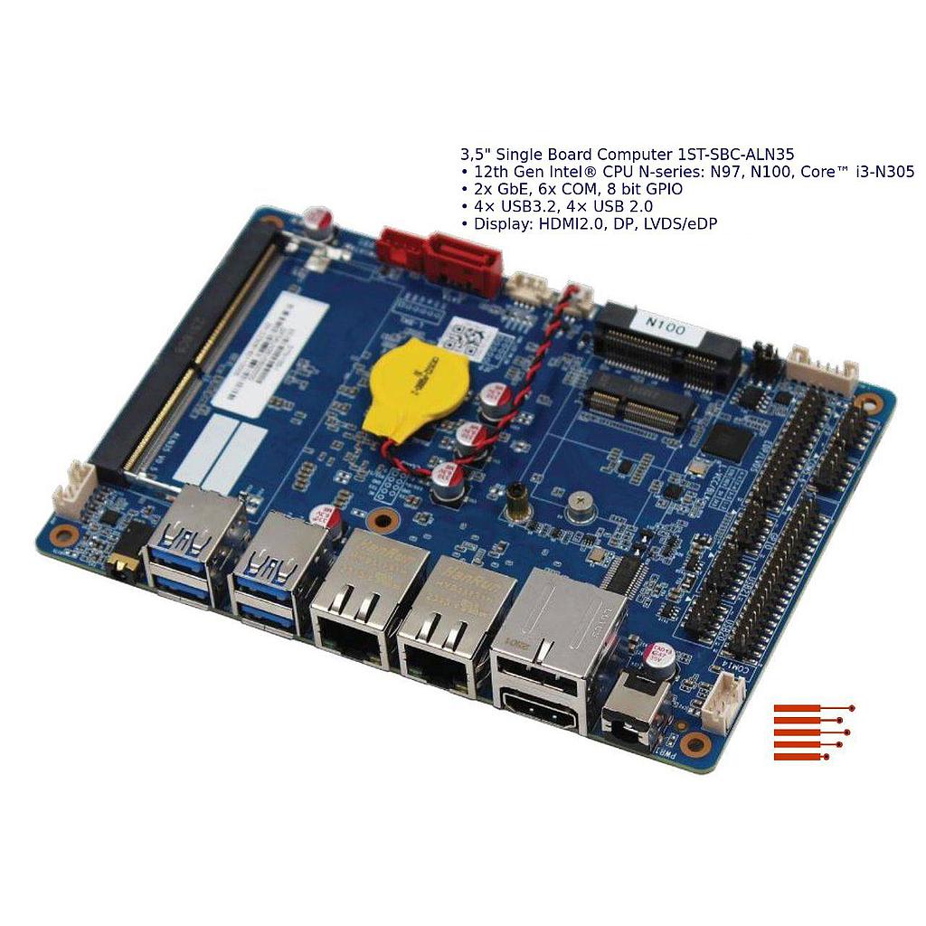 3,5" Single Board Computer 1ST-SBC-ALN35, N97 | 1ST-embedded
